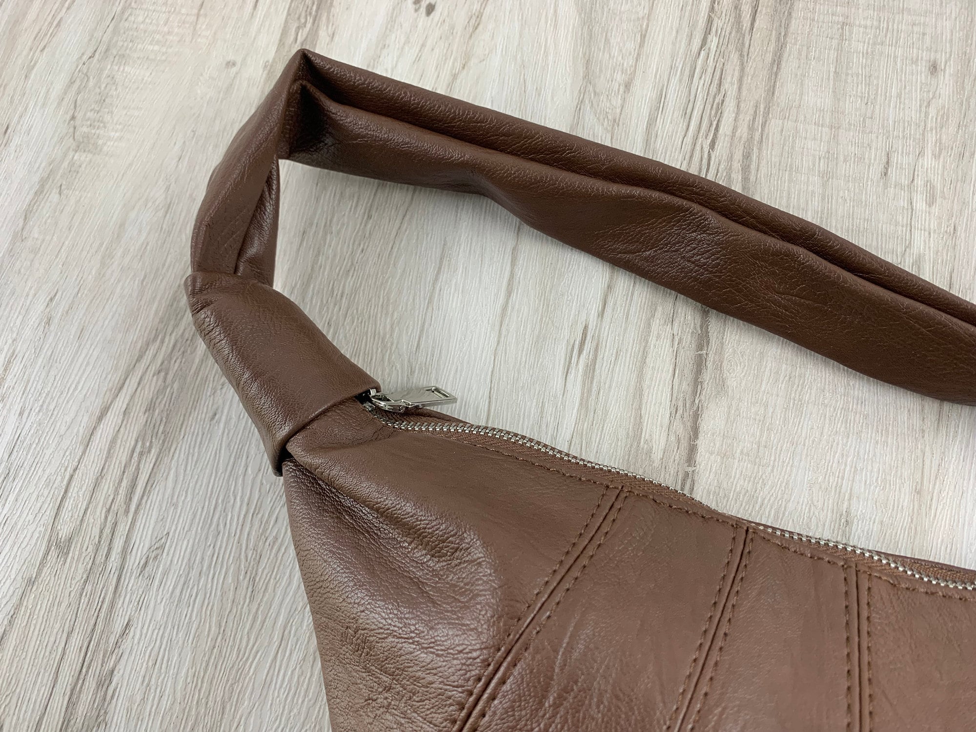 Vegan Leather Croissant Bag, Leather Moon Bag, Leather Sling Bag for ...