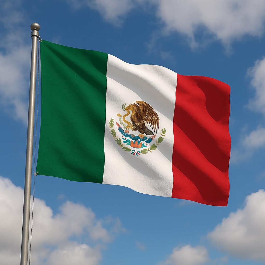 Mexico Flag Made of Polyester - 90 X 150 Cm or 60 X 90 Cm - Flag With ...