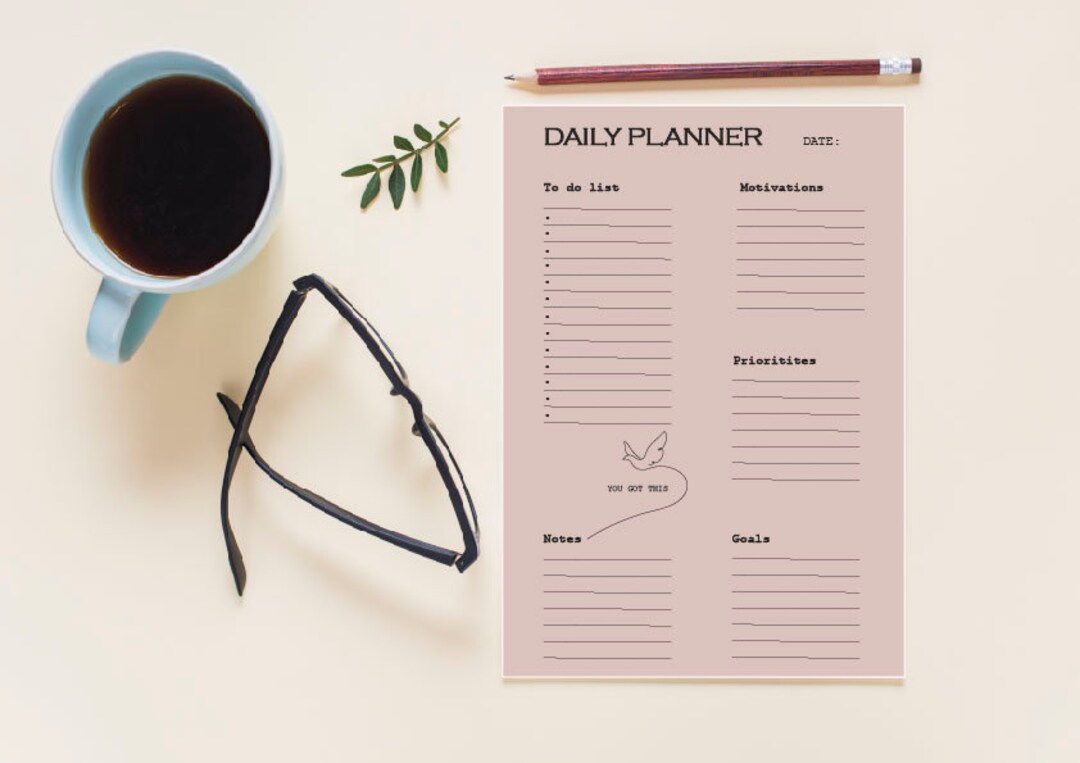 Bird Planner, Daily Planner, Printable Planner, Printable Page, To-do ...