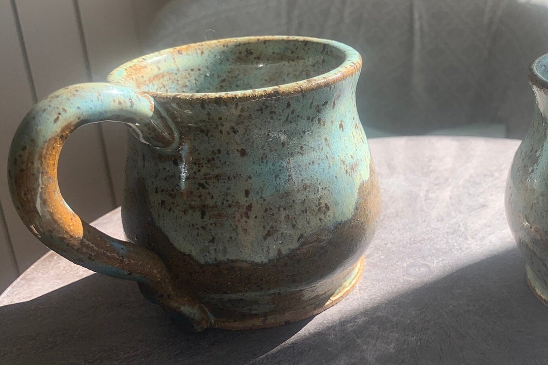 Turquoise Layered Curvy Mug - Etsy Australia