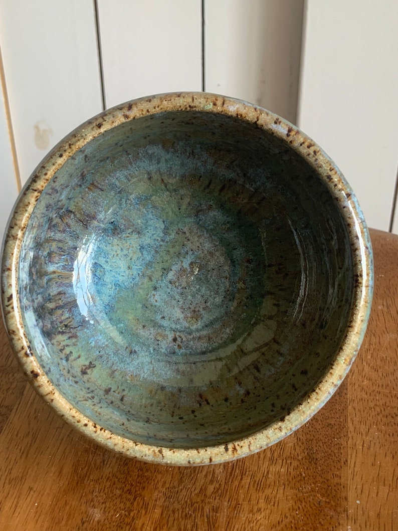 Abalone Opalescent Pottery Bowl - Etsy