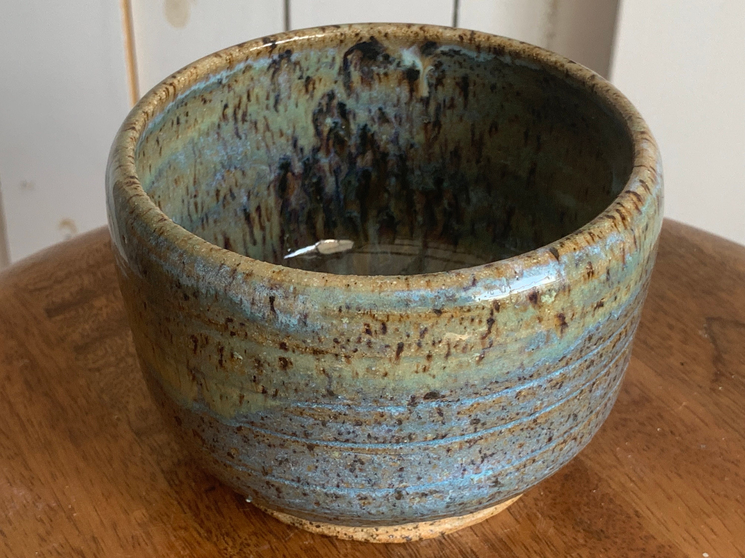Abalone Opalescent Pottery Bowl - Etsy
