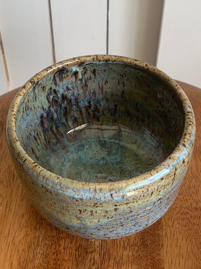 Abalone Opalescent Pottery Bowl - Etsy