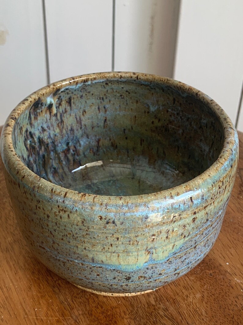 Abalone Opalescent Pottery Bowl - Etsy