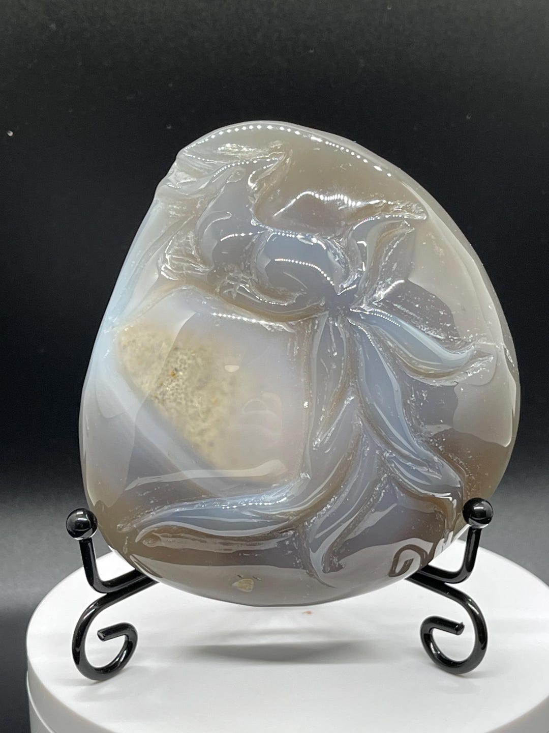 Nine-tailed Fox Agate Carving, Nine-tailed Fox Agate, Crystal Carving ...