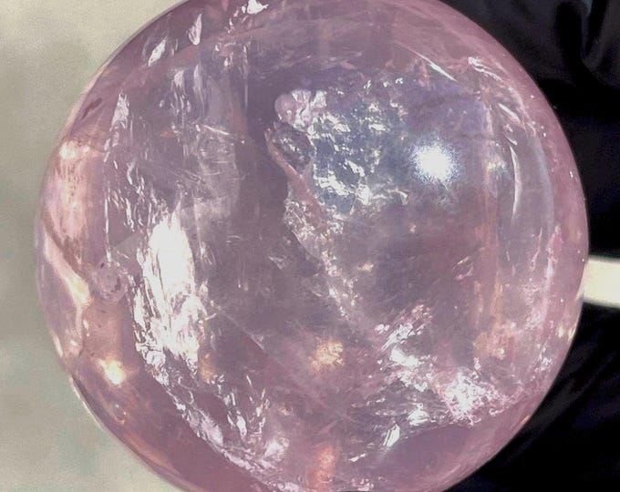 Gemmy Starlight Rose Quartz Sphere, Mozambique Starlight Rose Quartz ...