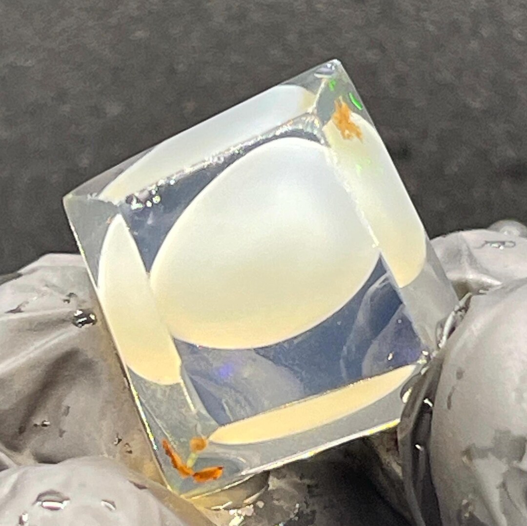 Polished Ethiopian Water Opal Cube With Phantom, Water Opal, Welo Opal ...