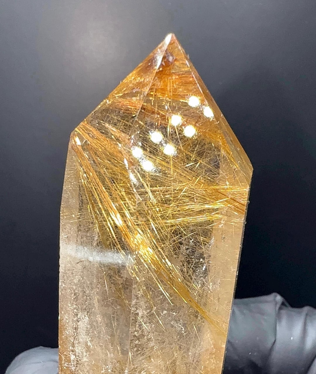 Golden Rutilated Quartz Mini Point, Golden Rutile Quartz Tower, Golden ...