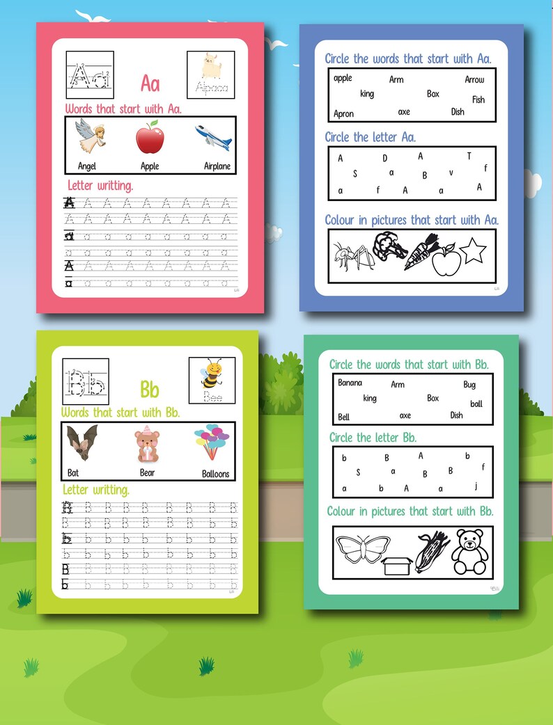 Digital Alphabet Workbook Kids - Etsy