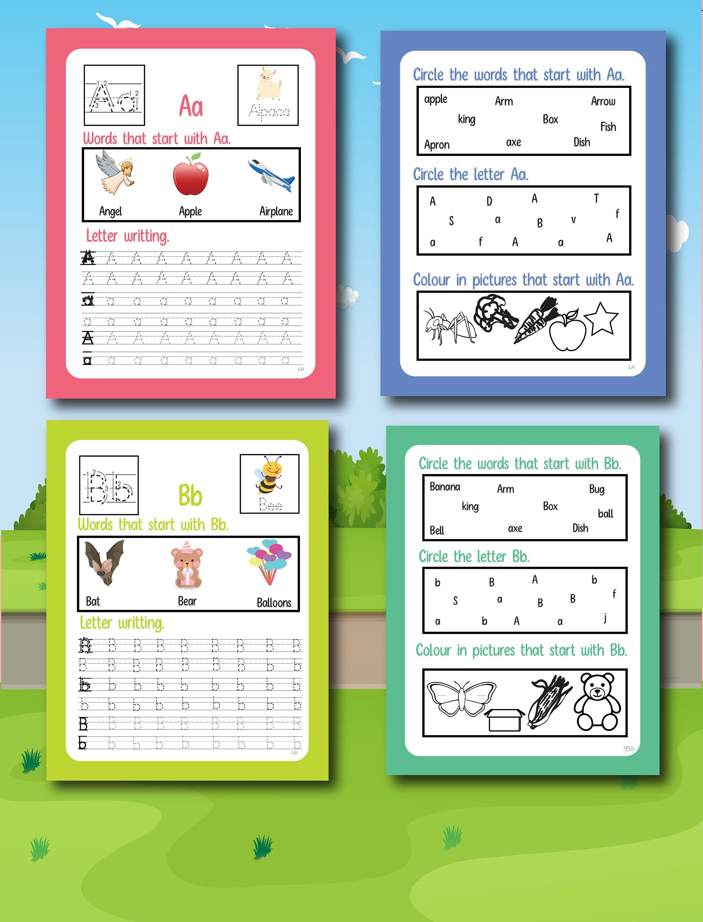 Digital Alphabet Workbook Kids - Etsy