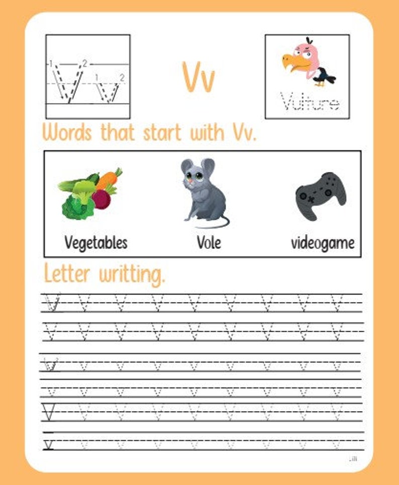 Digital Alphabet Workbook Kids - Etsy