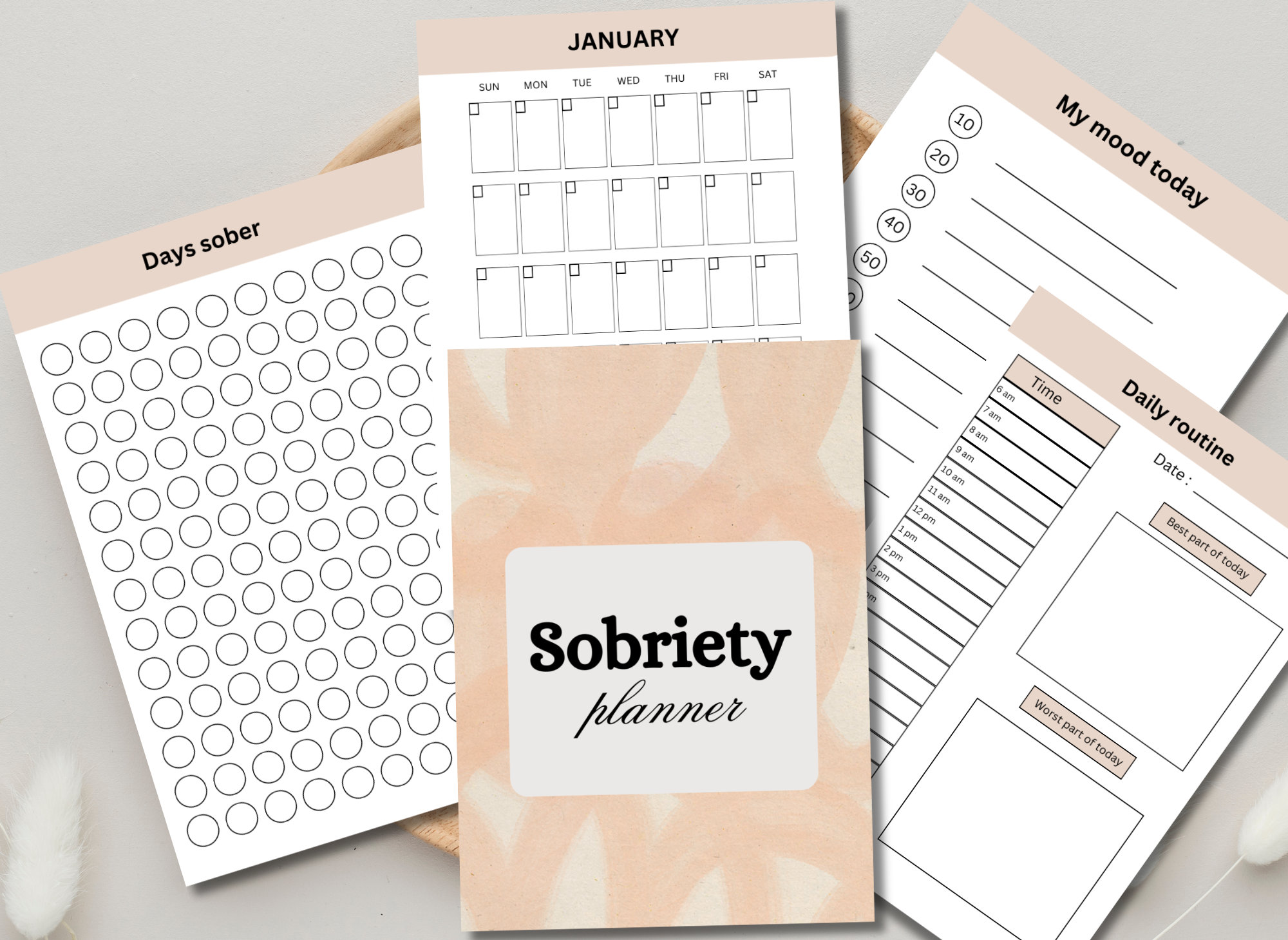 Sobriety Journal & Tracker, Recovery Journal, Sobriety Therapy MEGA ...