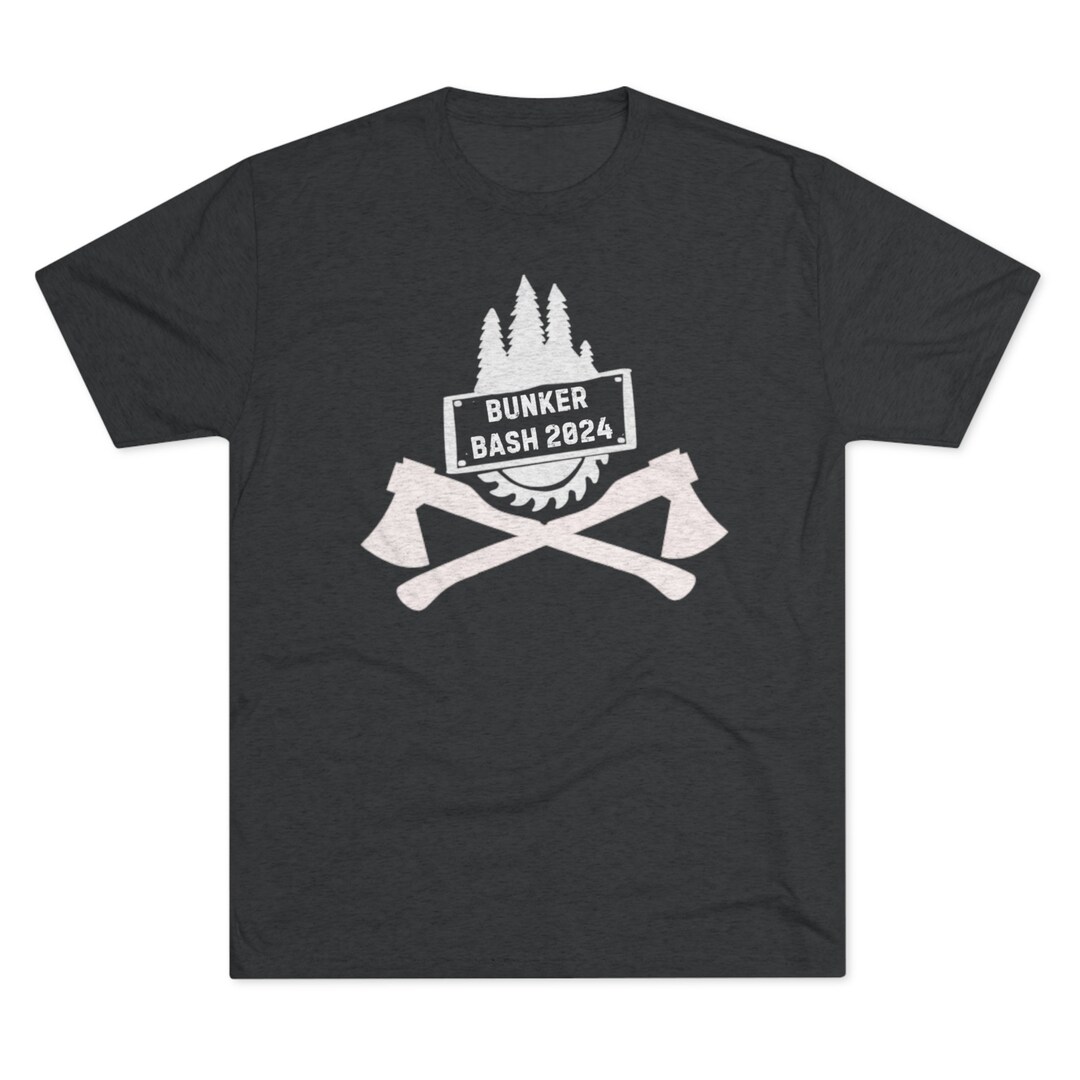 Bunker Bash 2024 White Logo Unisex Tri-blend Crew Tee - Etsy