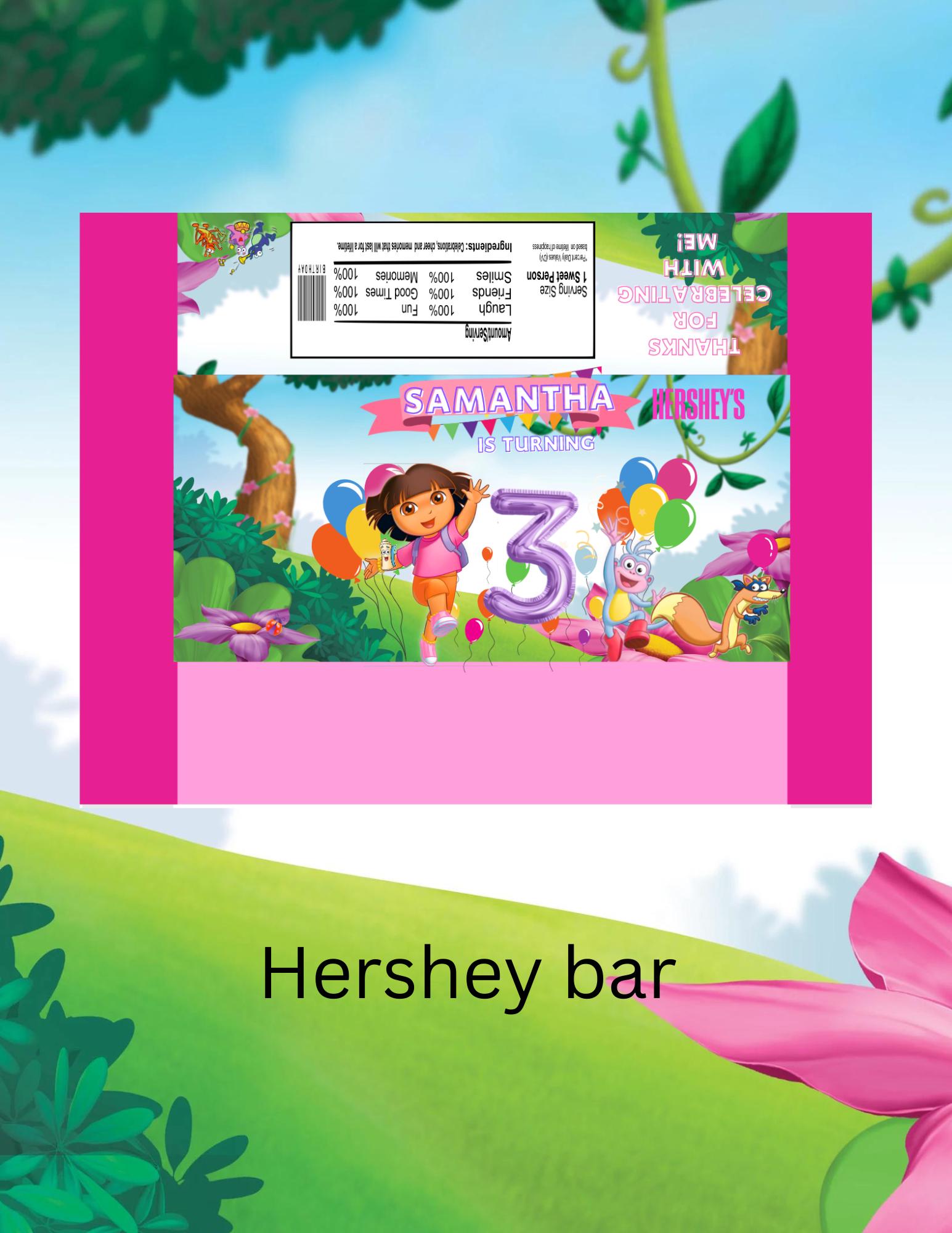 Personalized Dora the Explorer Birthday Party Favors Templates Diy ...