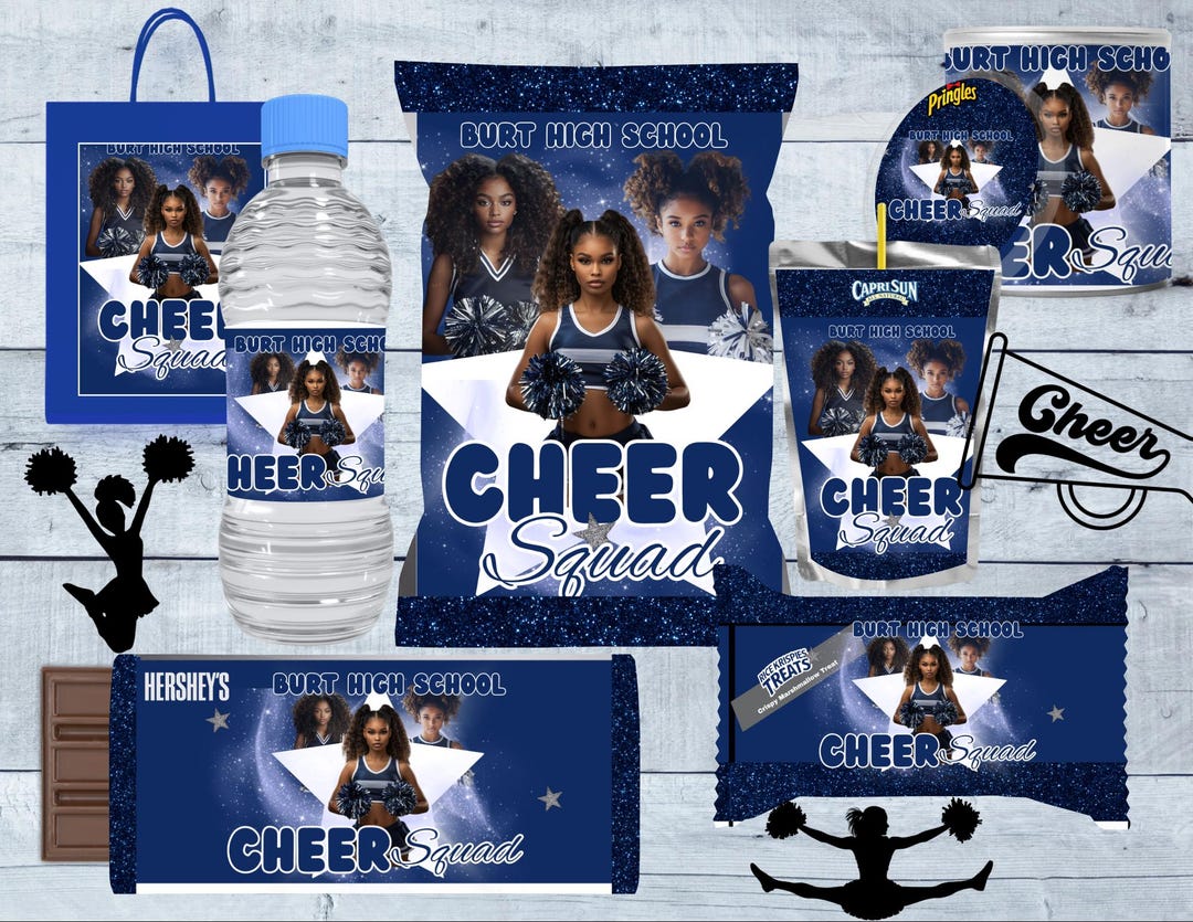 Personalized Cheer Squad Party Favors Custom Cheerleading Birthday ...
