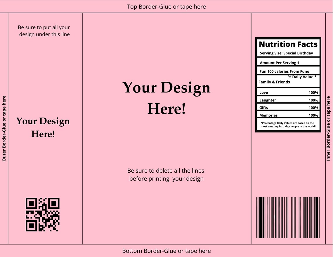 Chip Bag Templates Diy Template Birthday Party Favor - Etsy