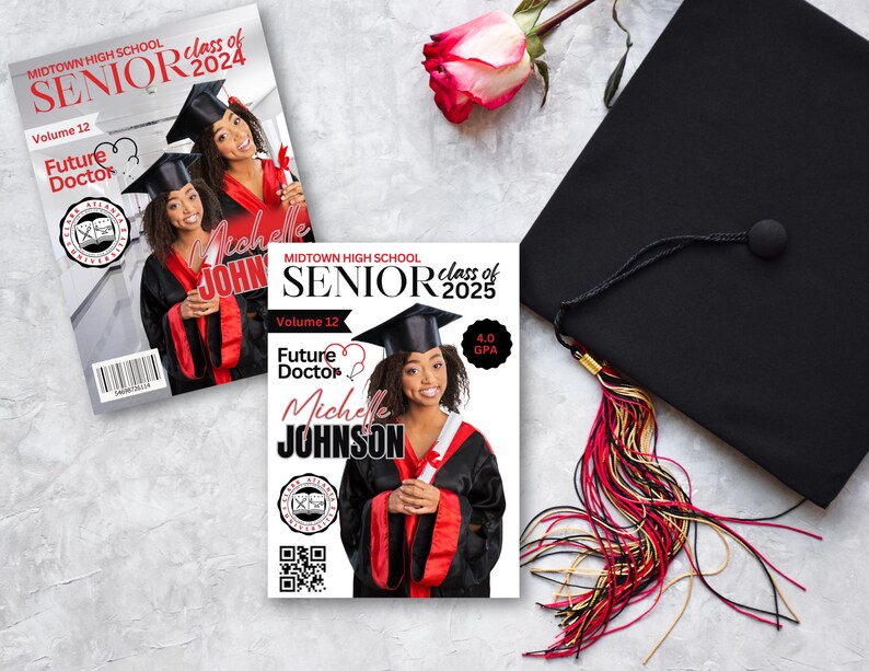 Editable Graduation Magazine Cover Template | Senior Graduation ...