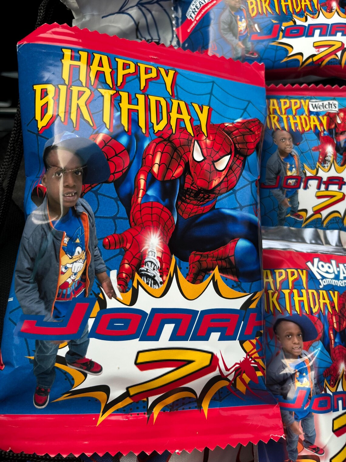 Spiderman Birthday Party Favors Templates Chip Bag Rice Krispies ...