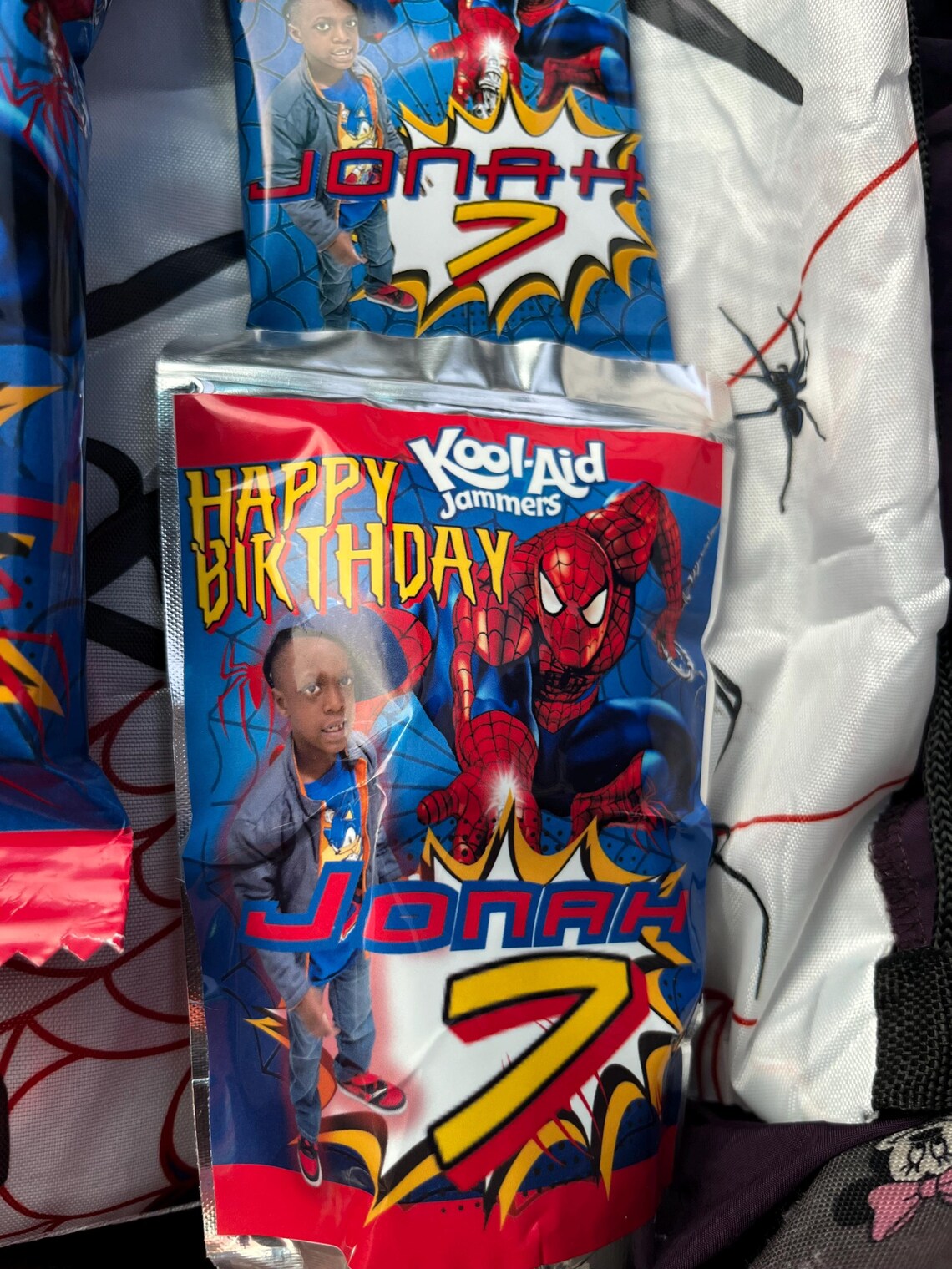 Spiderman Birthday Party Favors Templates Chip Bag Rice Krispies ...