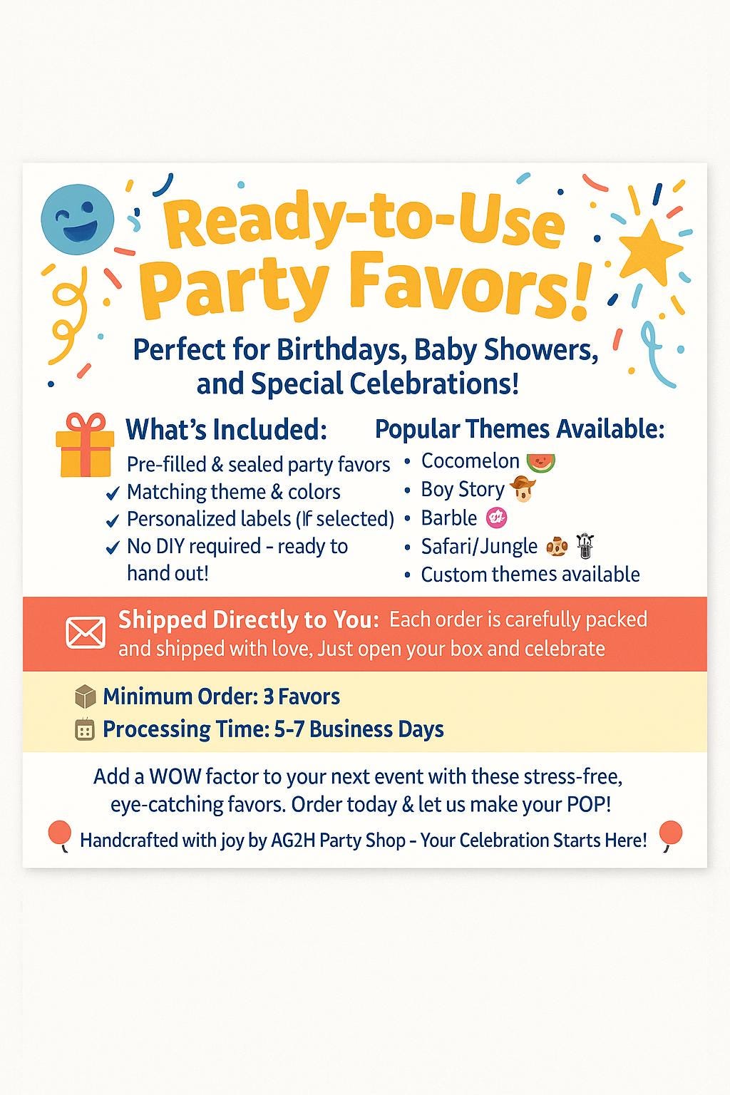 Ready to Use Personalized Custom Party Favor Chip Bags Cans Rice Treats ...