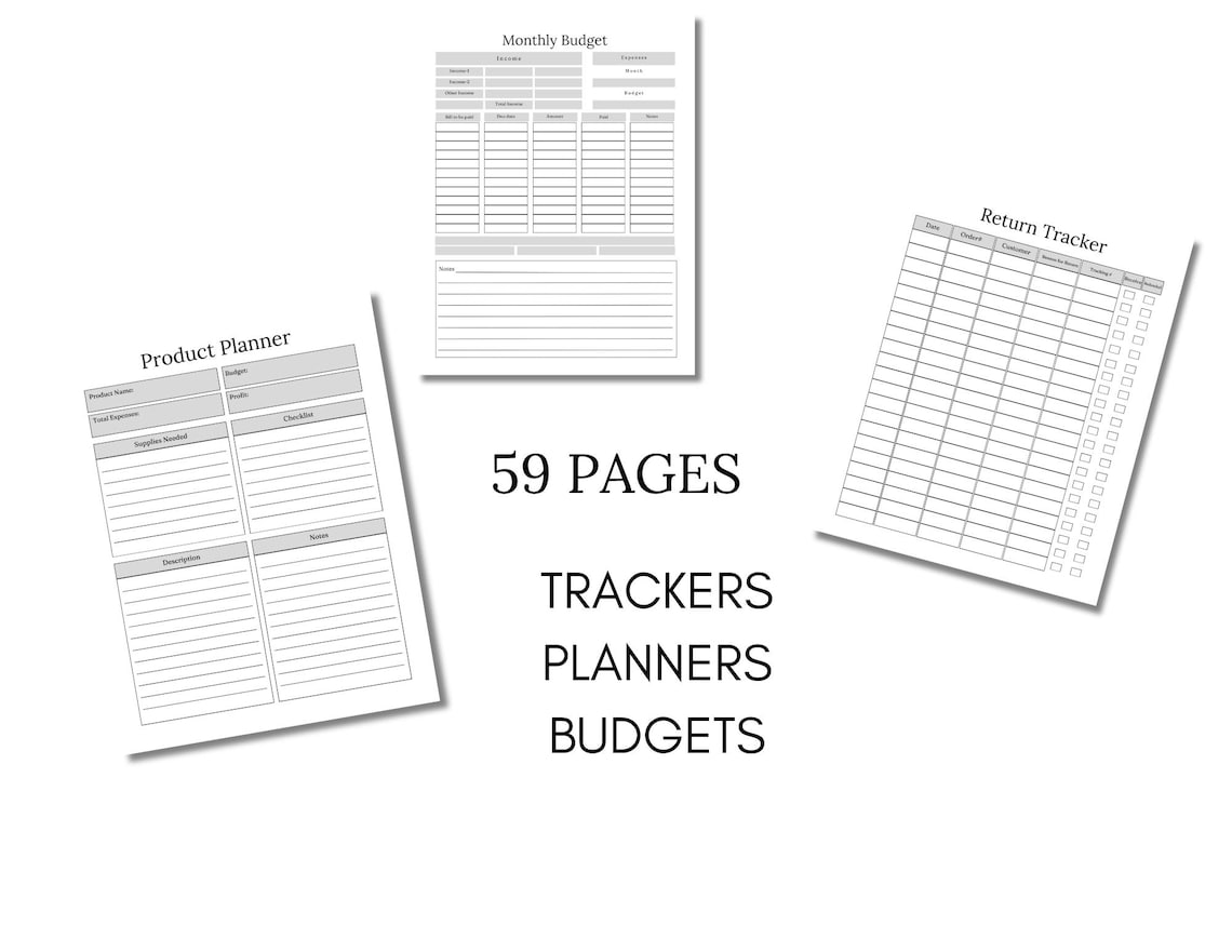 Small Business Planner Digital Planner Tracker Budgets Inventory ...