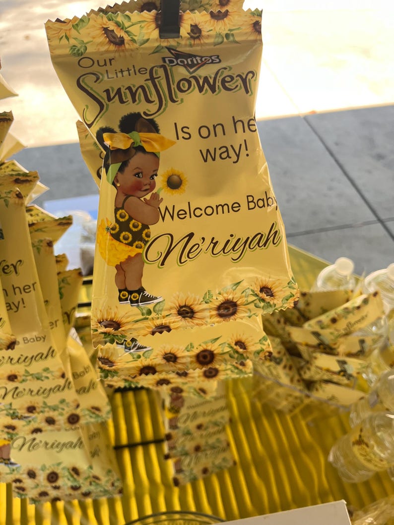 Ready to Use Personalized Custom Party Favor Chip Bags Cans Rice Treats ...