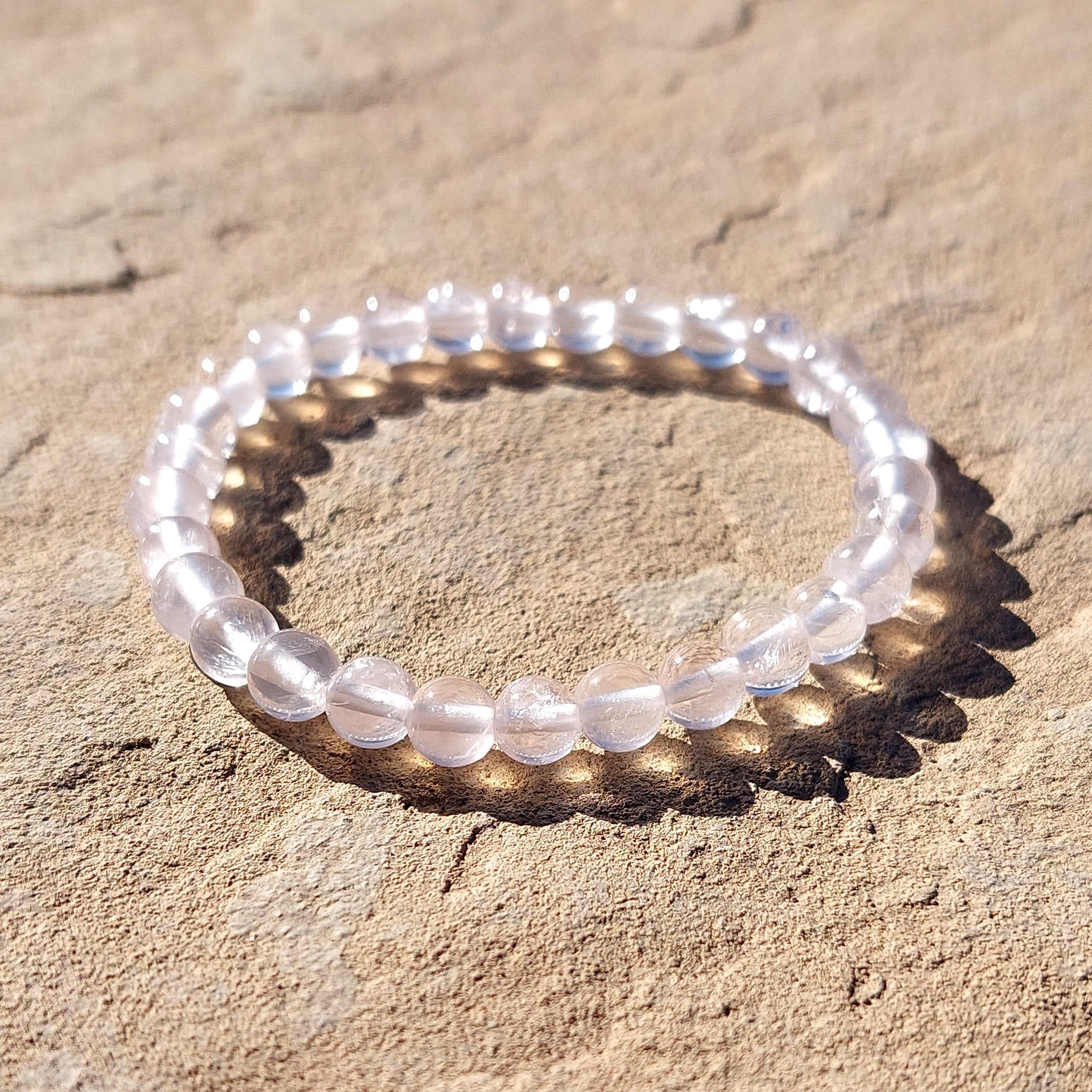 Sophie Gems Pale Rose Quartz Bead Bracelet - Etsy