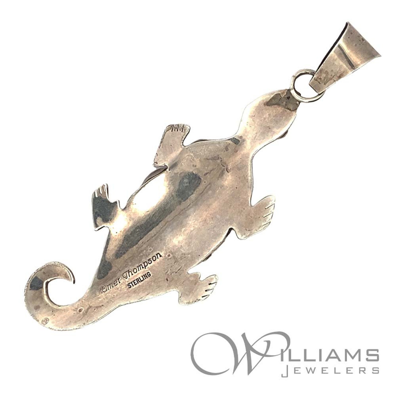 Navajo Sterling Silver Emer Thompson Multi-stone Lizard Pendant - Etsy