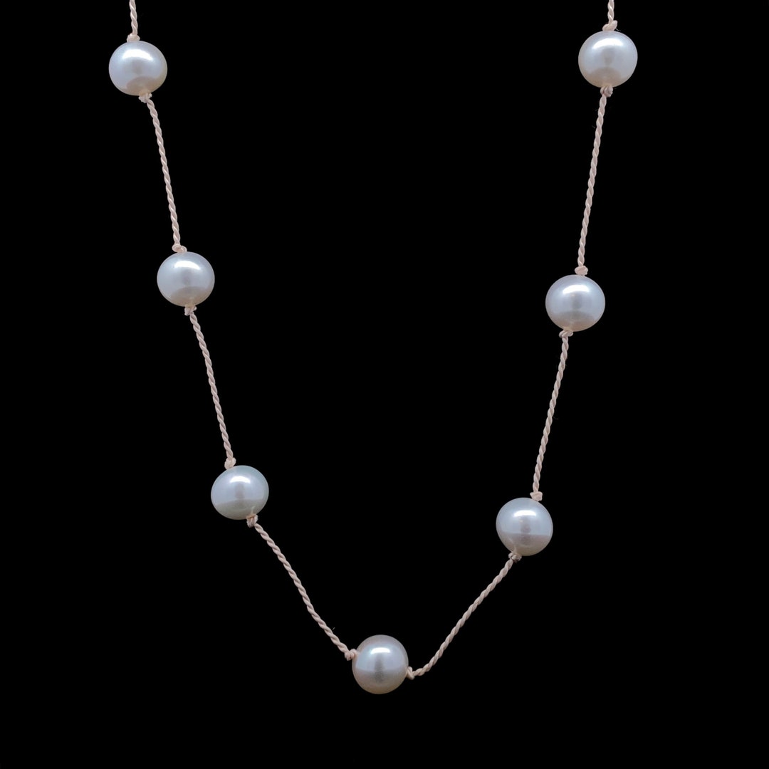 Sophie Gems 14ky Freshwater Cultured Pearl Tin-cup Necklace, 18" - Etsy