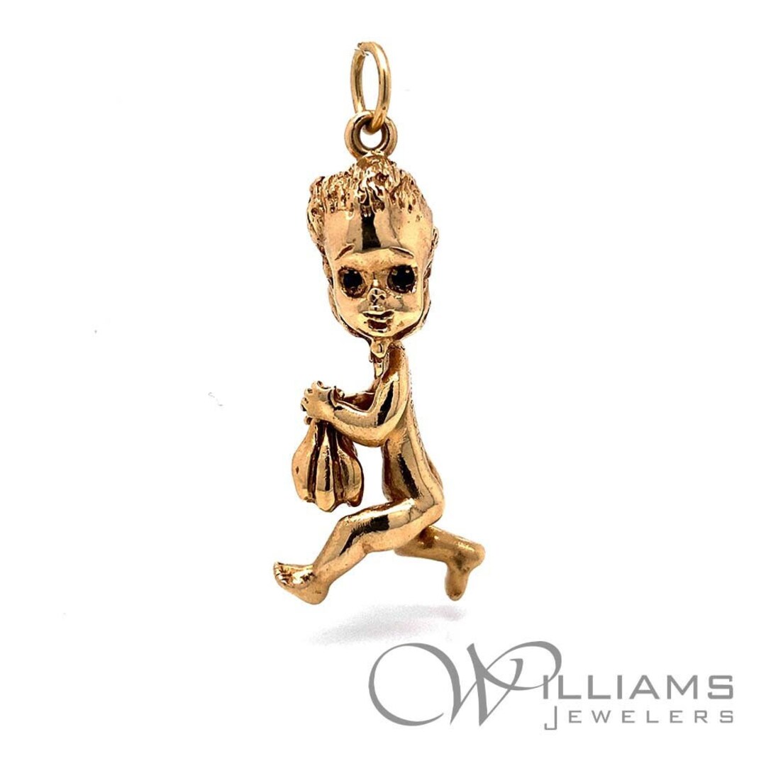 14ky Ruser Sapphire "thursday's Child" Pendant/charm, C.1960s - Etsy