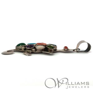 Navajo Sterling Silver Emer Thompson Multi-stone Lizard Pendant - Etsy