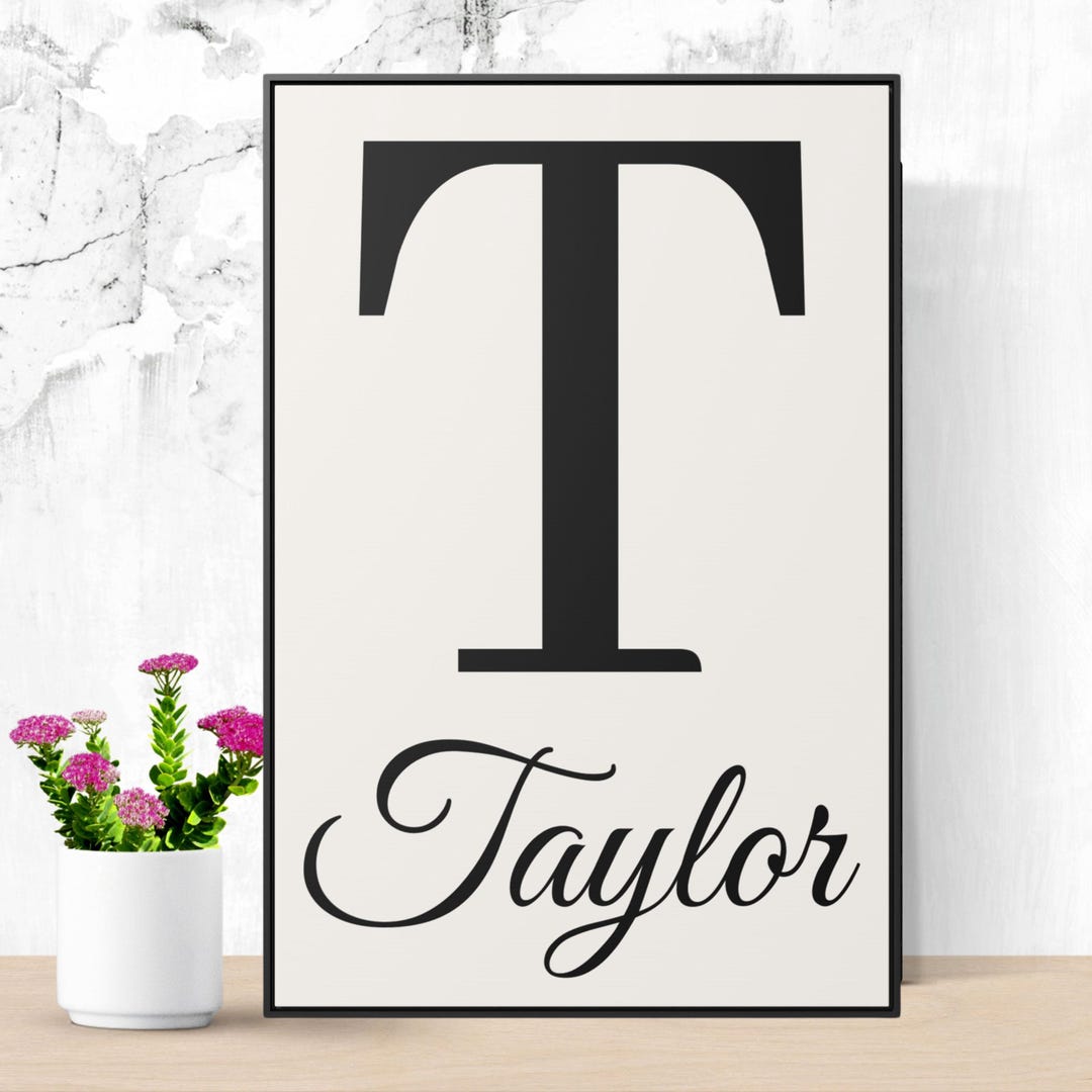 Custom Family Monogram Name Sign, Perfect Gift for Weddings ...