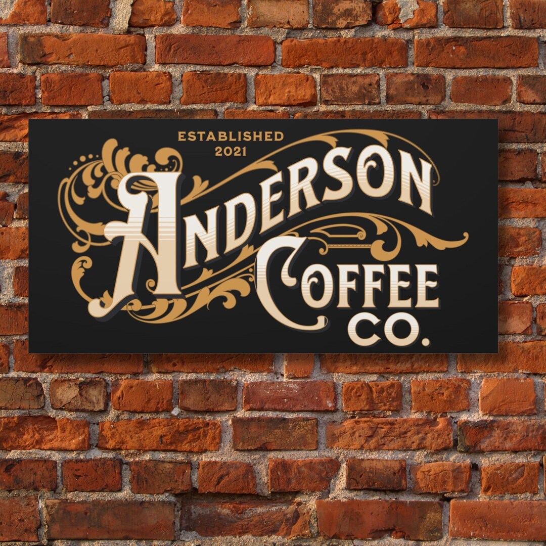 Custom Vintage Coffee Bar Sign, Personalized Couple's Wedding or ...