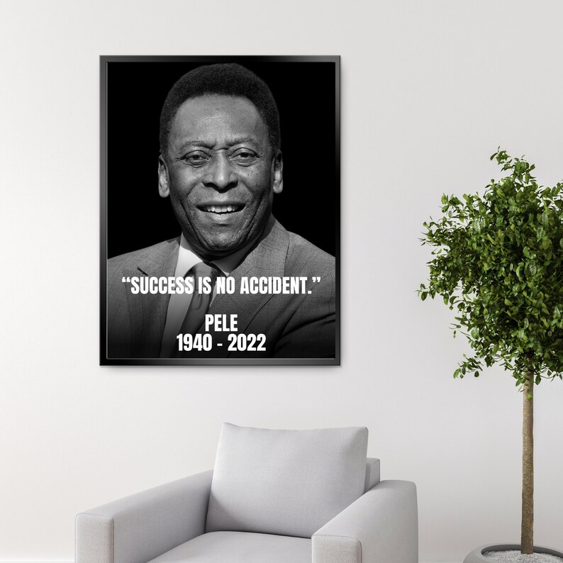 Pele Motivational Quote Poster Football Motivation High - Etsy