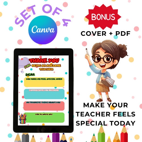 Teacher Appreciation Week Thank You Teacher Gifts Instant Digital ...