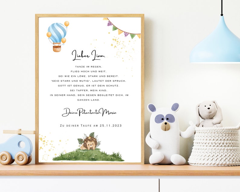 Godparent Letter Baptism - Gift Baptism - Godchild Personalized ...