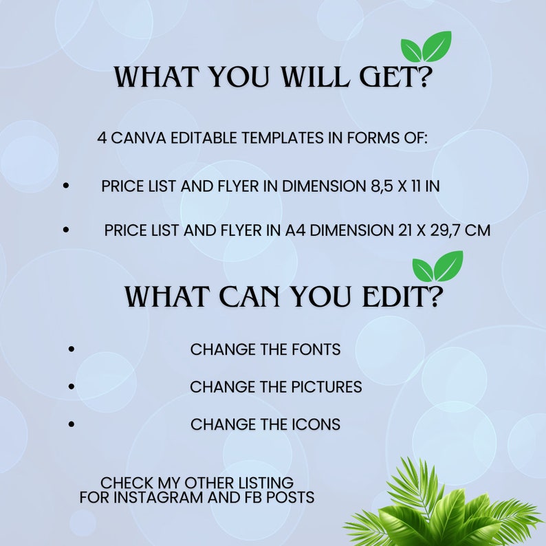 Laundry Service Flyer Template Bundle, Editable Canva Design (digital ...