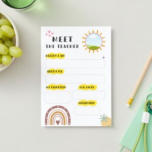 Editable Canva Template | Meet the Teacher Templates | Editable Plants ...