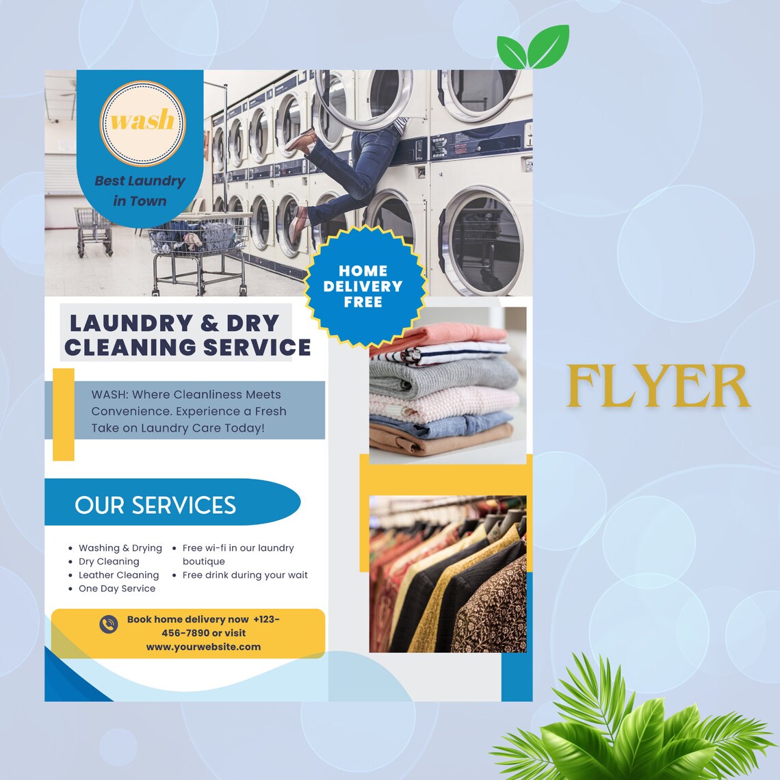 Price List Template Bundle Laundry Template Dry Clean Flyer Template ...