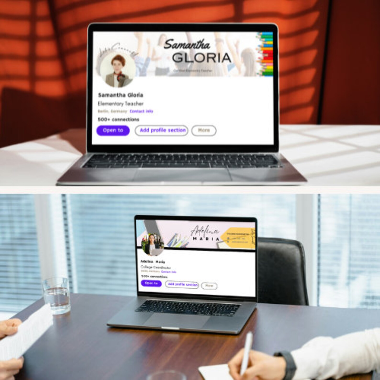 Linkedin Canva Editable Linkedin Background Linkedin Banner for Teacher ...