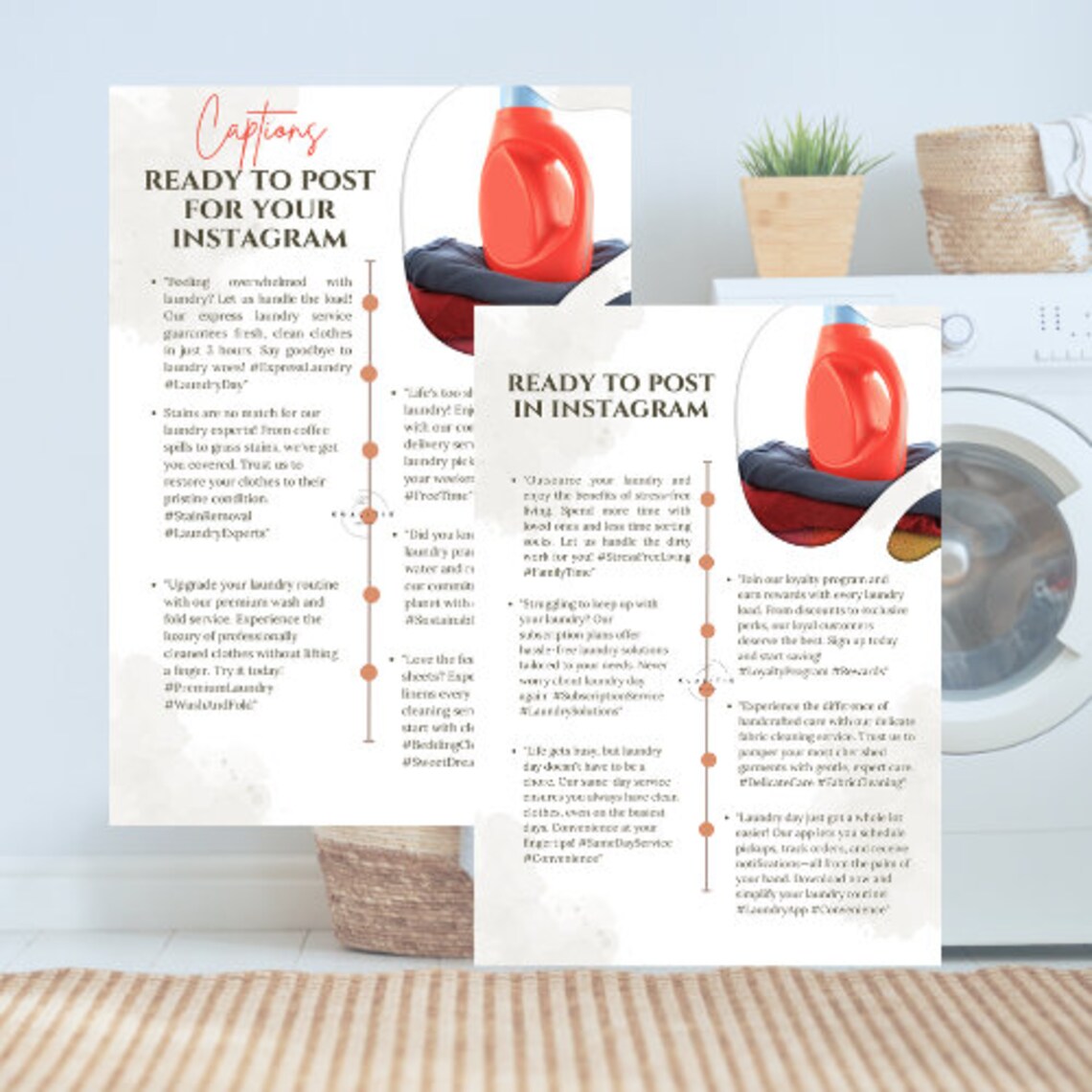 Canva Laundry Template Dry Cleaning Instagram Template Social Media ...