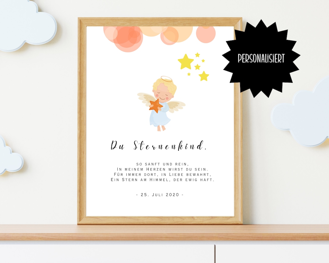 Sternenkind Memory Poster Personalized Keepsake Miscarriage Loss of ...