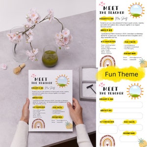 Editable Canva Template | Meet the Teacher Templates | Editable Plants ...