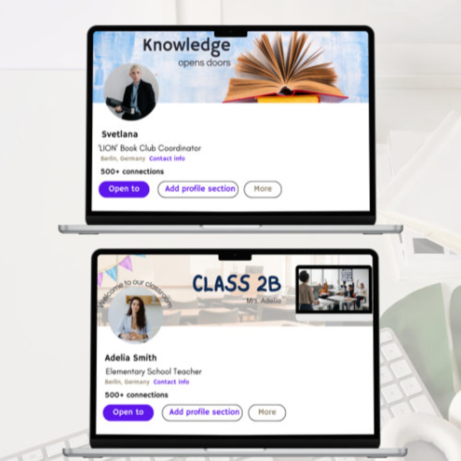 Linkedin Canva Editable Linkedin Background Linkedin Banner for Teacher ...