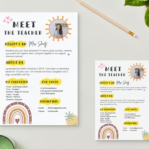 Editable Canva Template | Meet the Teacher Templates | Editable Plants ...