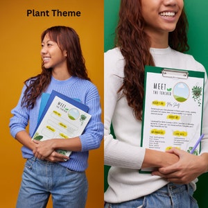 Editable Canva Template | Meet the Teacher Templates | Editable Plants ...