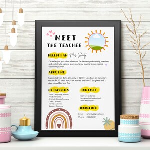 Editable Canva Template | Meet the Teacher Templates | Editable Plants ...