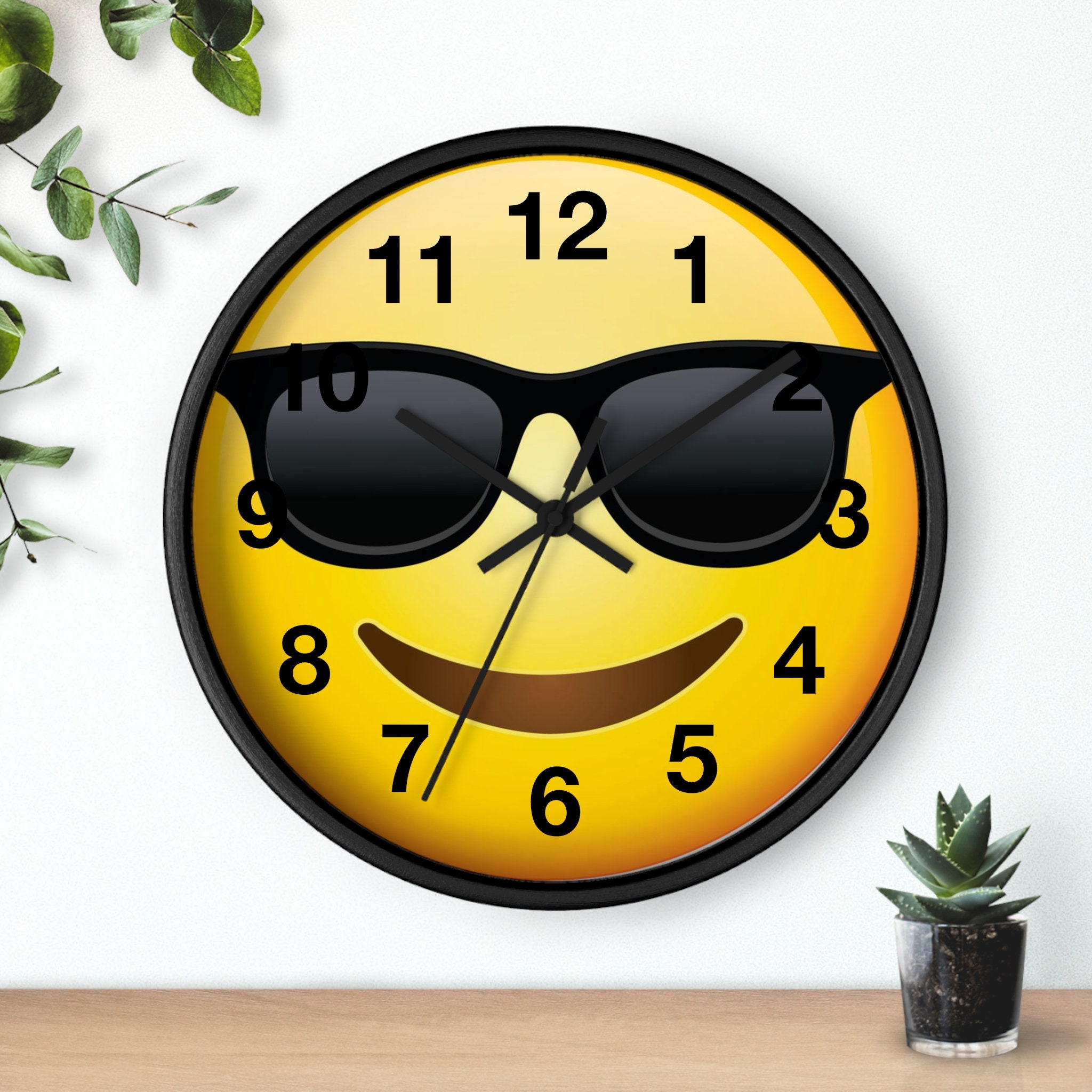Chill Emoji 10 Inch Wall Clock - Etsy