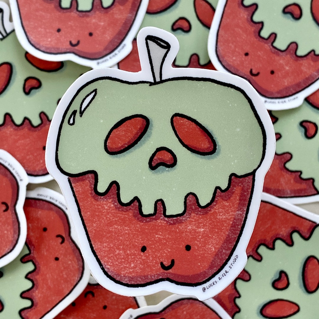 Cute Poison Apple Sticker ~ Halloween Die Cut Sticker ~ Kawaii ...
