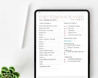 Daily Personal Planner Instant Download Digital Print - Etsy